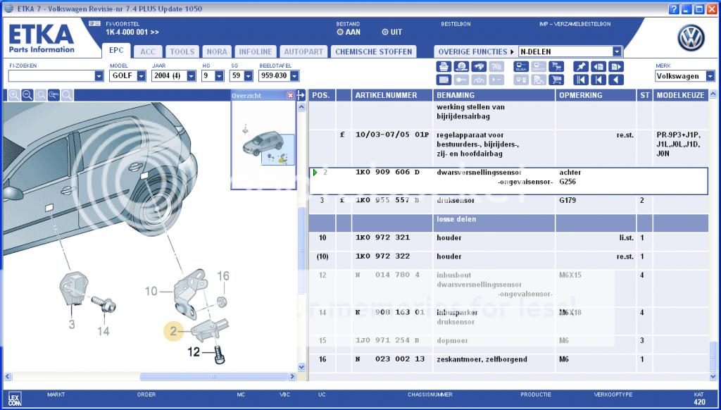 Waar G256 sensor? - Electronica - VW Passat . nl :: Volkswagen Passat ...