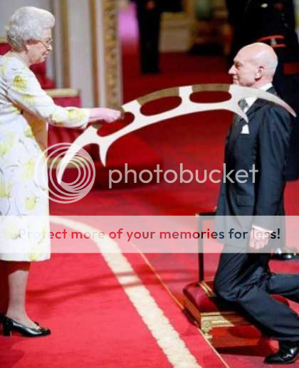 Patrick Stewart getting knighted