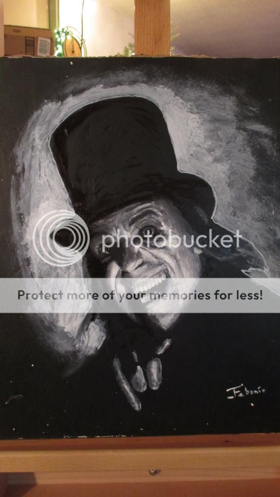 Lon Chaney London After Midnight Painting 16 x 20