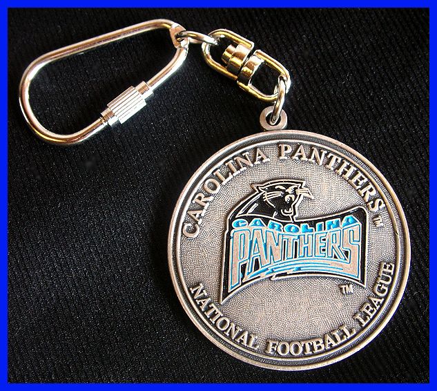 CAROLINA PANTHERS Pewter KEYCHAIN Qty Available NFL LICENSED ~ 1.75 ...