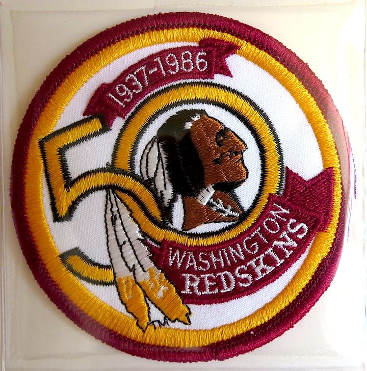 WASHINGTON REDSKINS ~ 50th ANNIVERSARY NFL TEAM PATCH ONLY Willabee ...