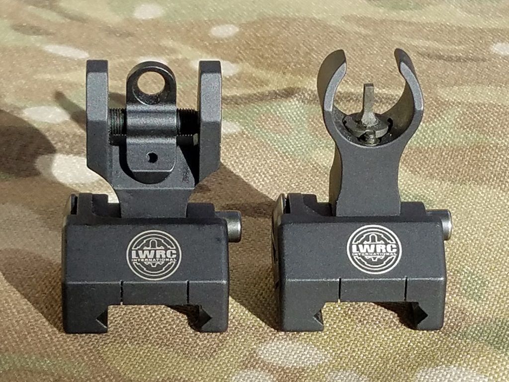 ***SOLD FTF***: LIKE NEW FRONT & REAR "LWRC"-marked Troy BUISs ...